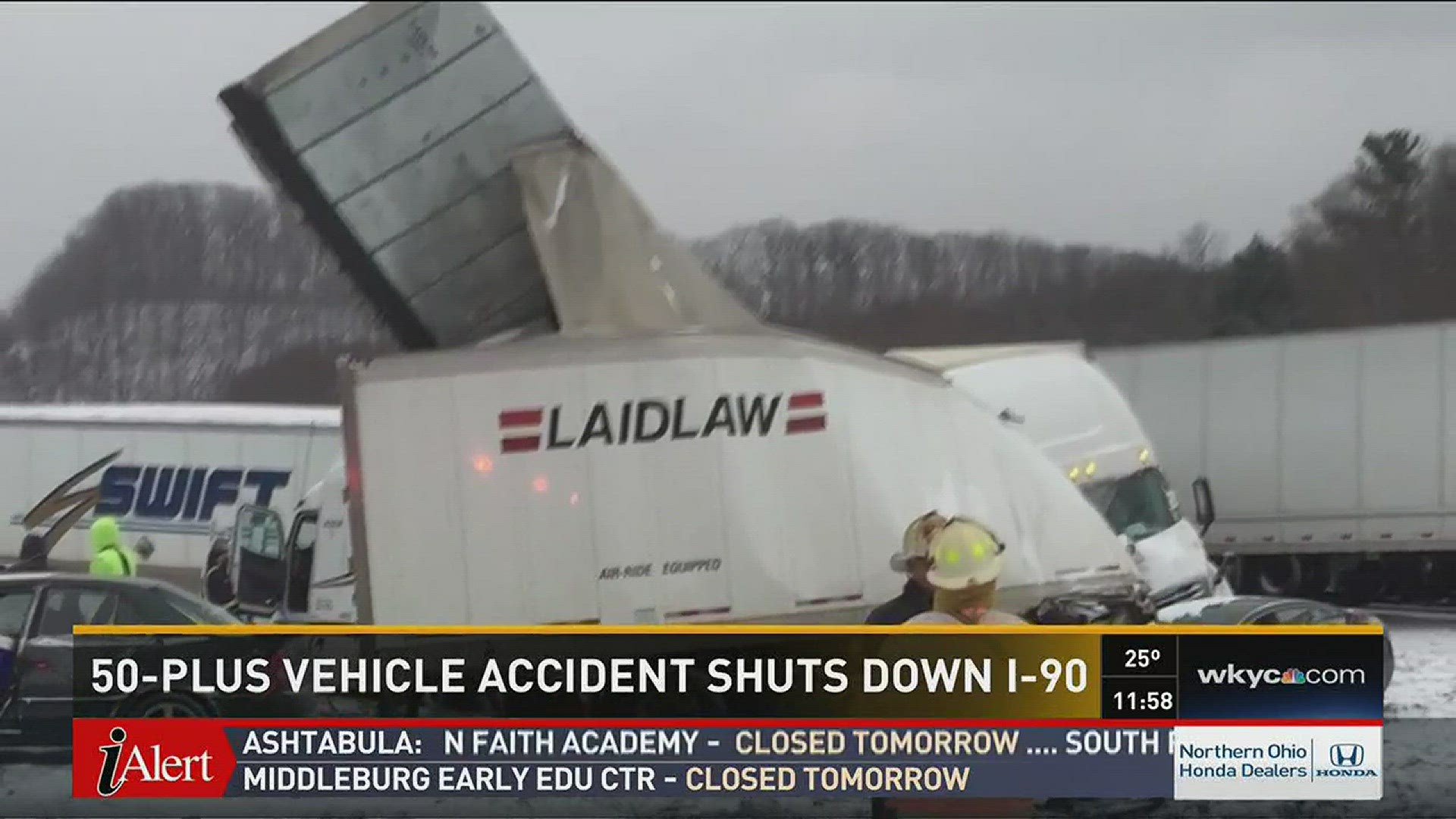 Three people seriously injured in multiple Lake County I-90 crashes ...