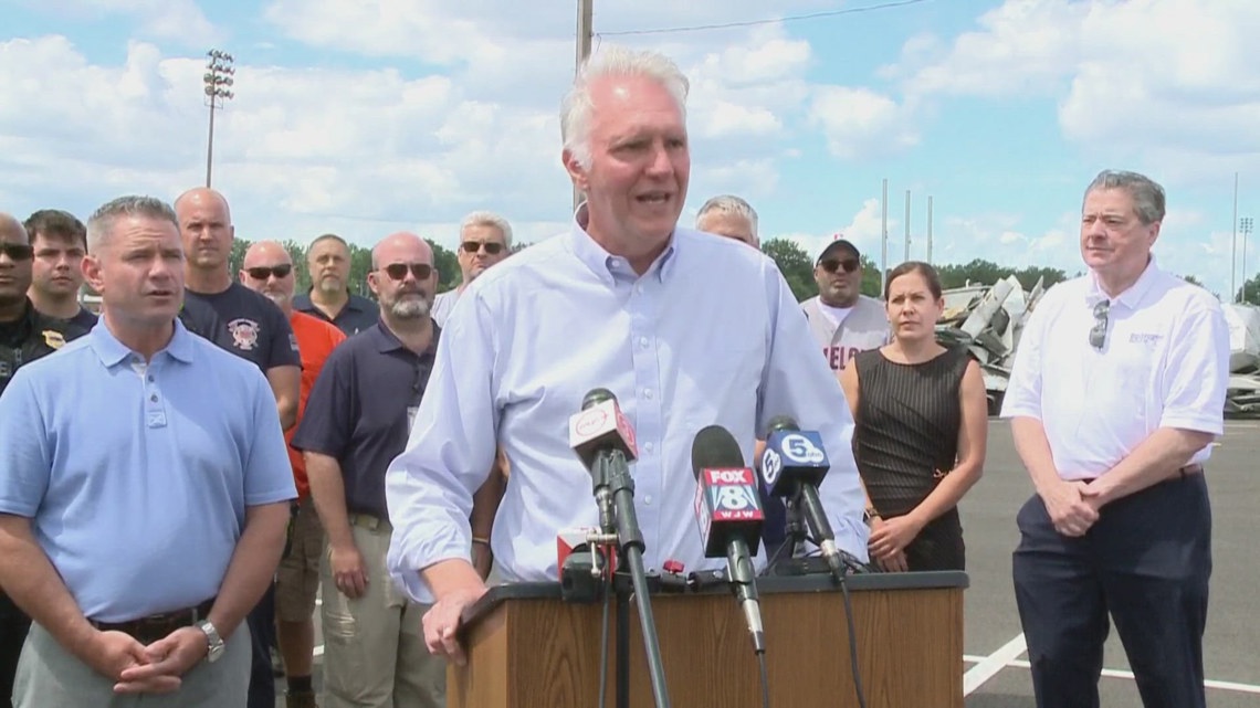 FULL PRESS CONFERENCE: Officials call for Ohio Gov. Mike DeWine to ...