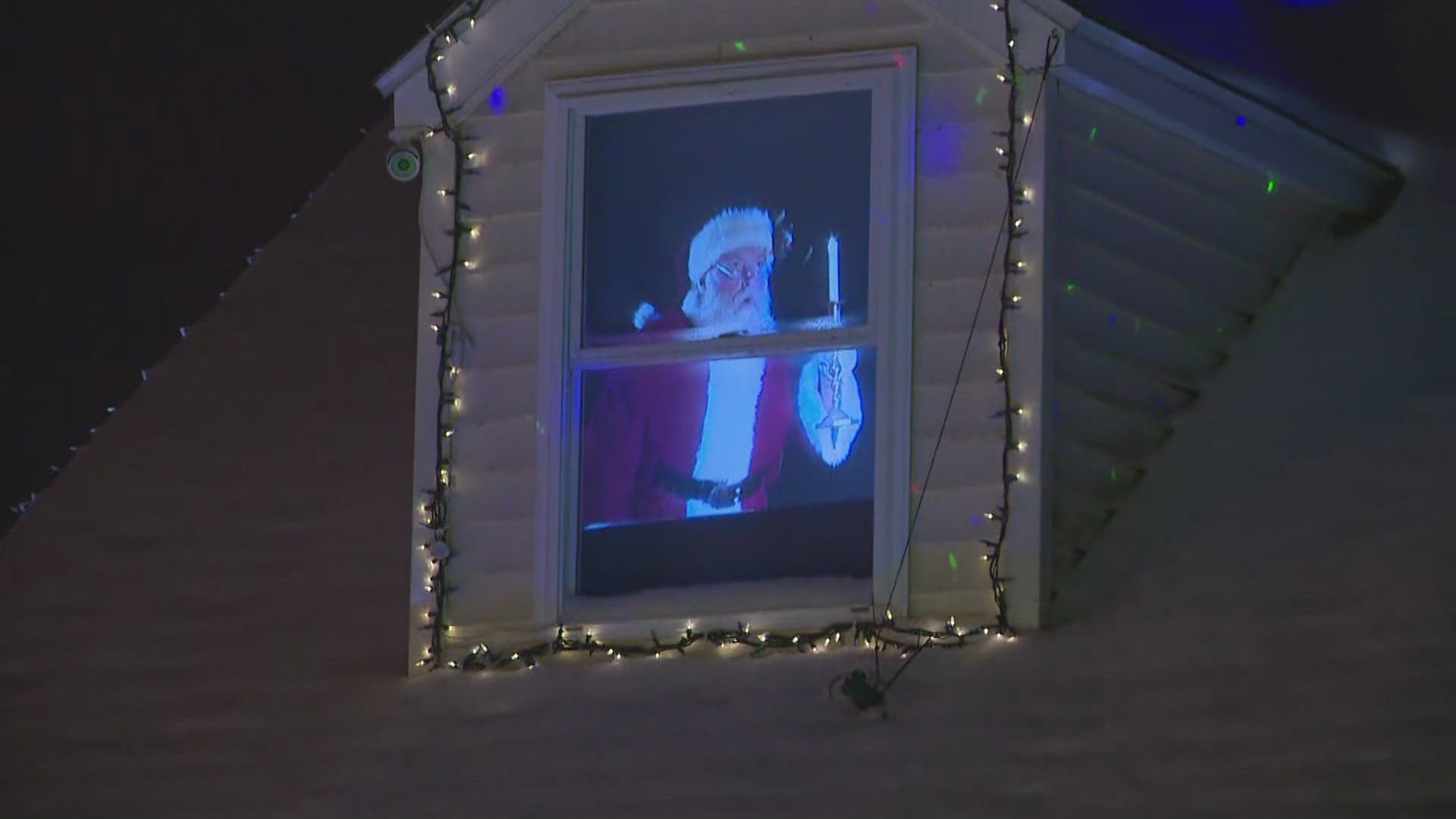 Santa keeps watch over Christmas display on Warwick Drive in Sheffield ...