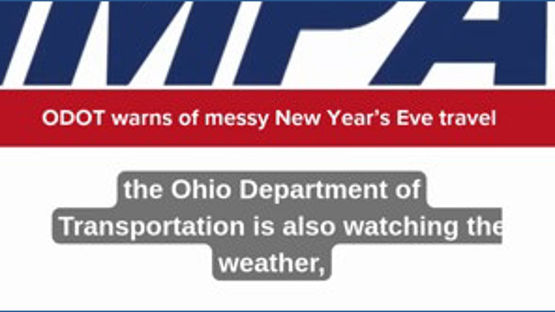 ODOT warns of messy New Year's Eve travel | wkyc.com