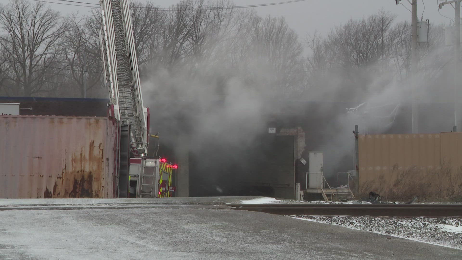 Fire crews battle blaze at industrial building on Coit Road in ...
