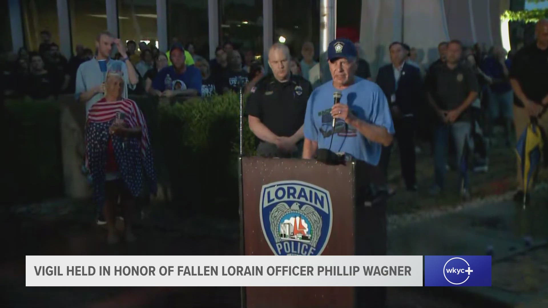 Community gathers for vigil in honor of fallen Lorain Police Officer ...