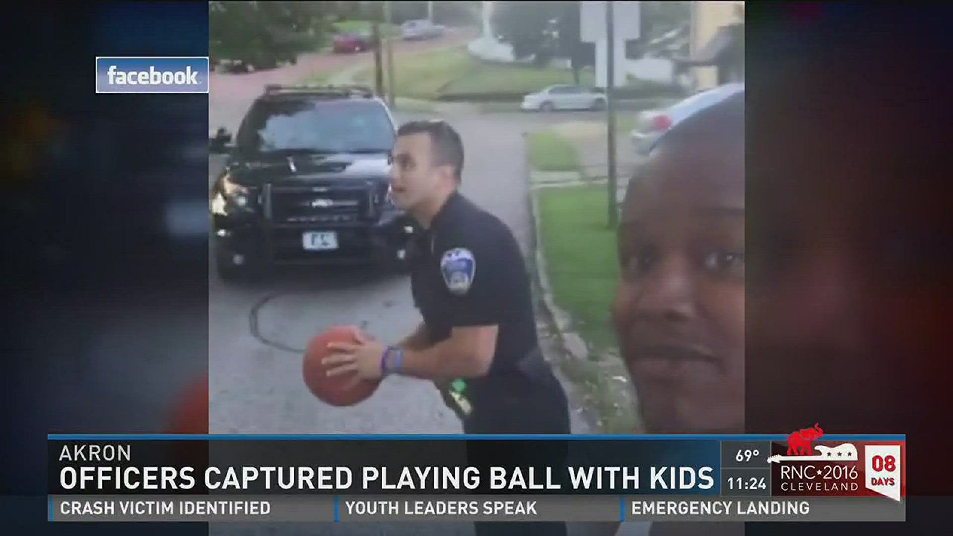 Northeast Ohio police officers play basketball, football with kids ...