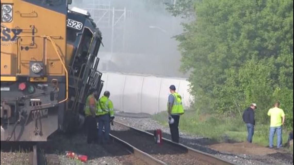 Train derailment topples 22 railcars in Wellington | wkyc.com