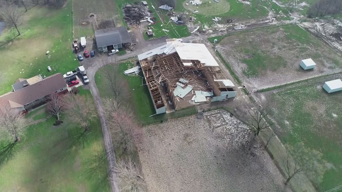 Watch: Drone video shows damage caused after storms, tornadoes hit ...