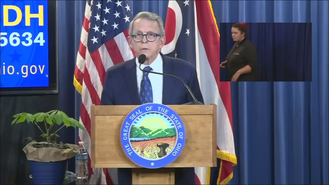 Gov. DeWine condemns anti-Semitic sign at Statehouse protest | wkyc.com