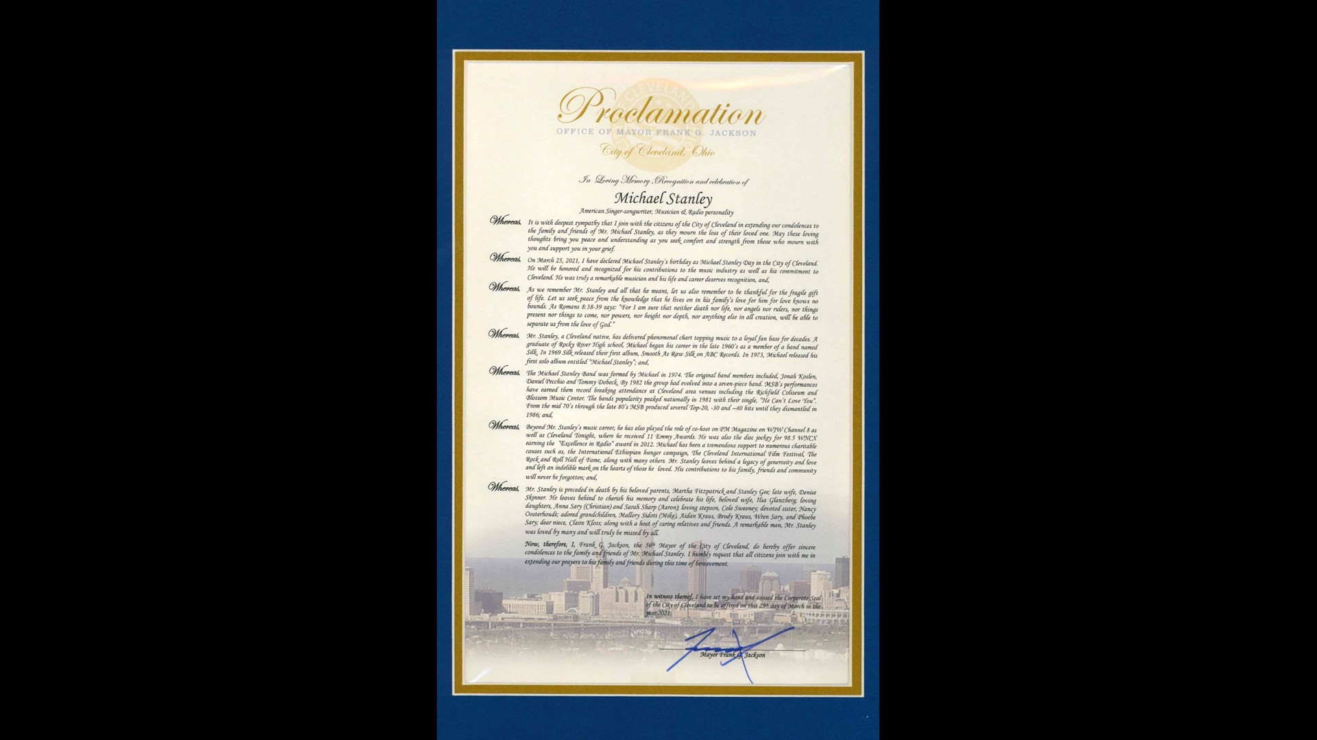 Cleveland Mayor declares March 25 Michael Stanley Day | wkyc.com