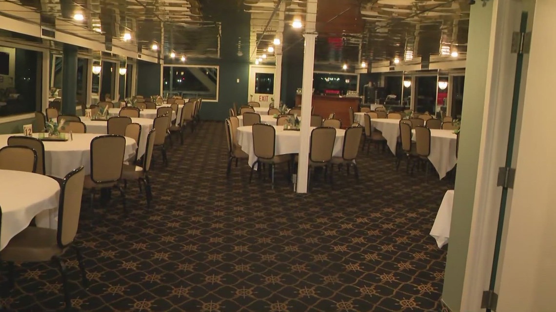 Lady Caroline offers cruises along the Cuyahoga River in Cleveland ...