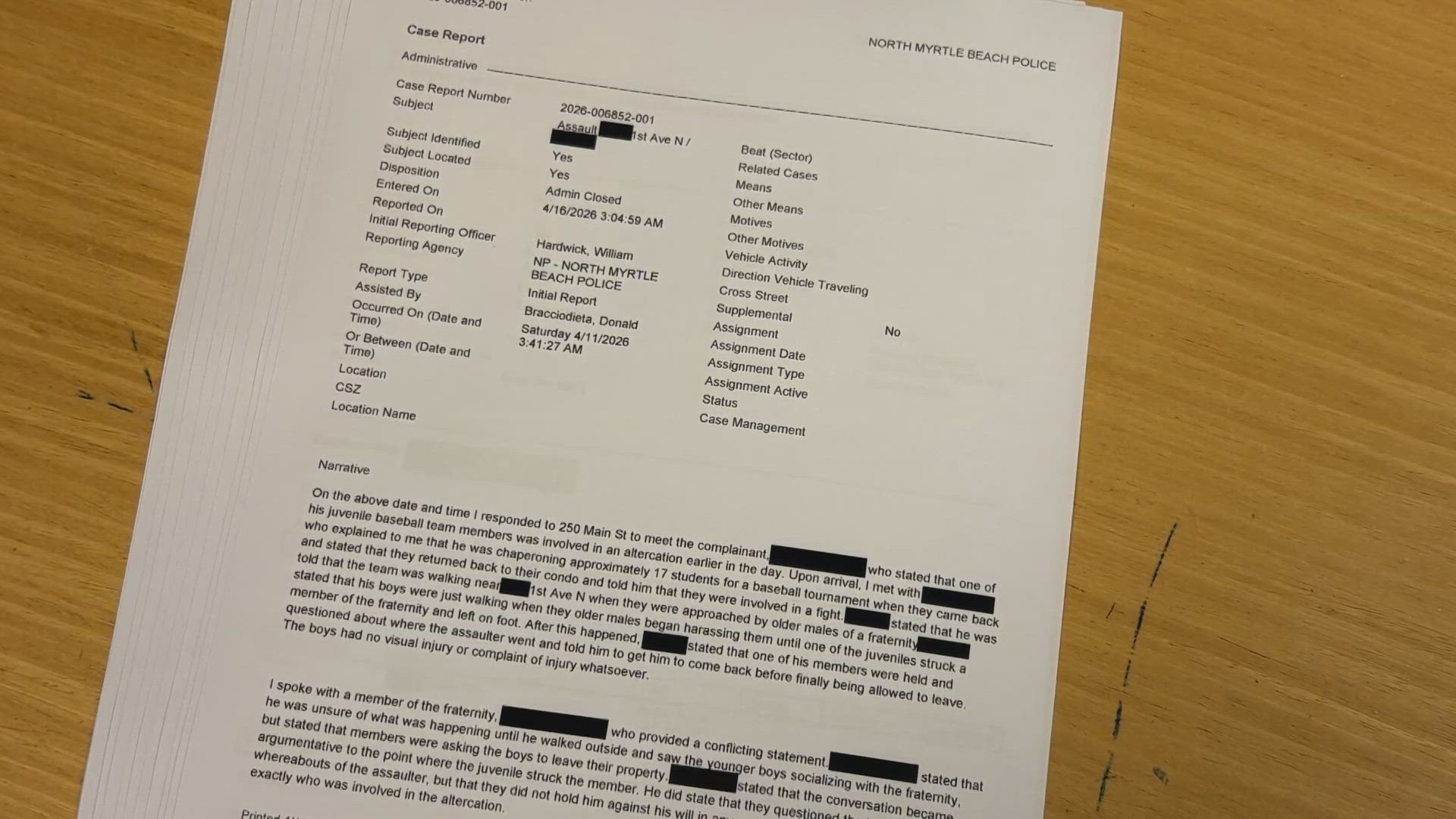 Police report details Myrtle Beach incident involving Rocky River High ...