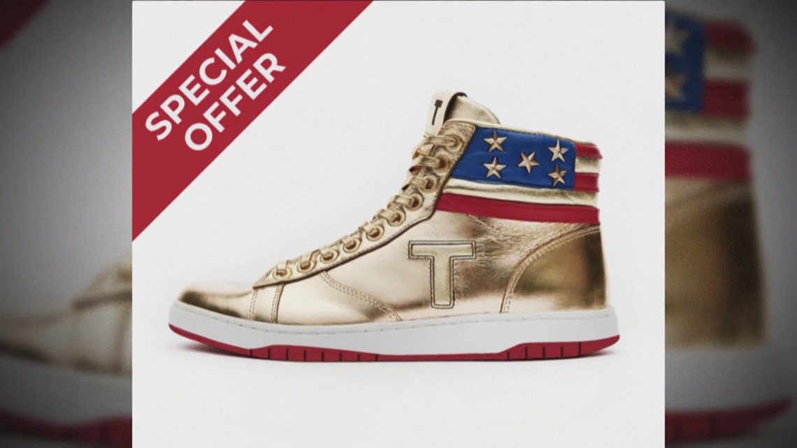 Former President Donald Trump unveils branded shoe line at 'Sneaker Con ...