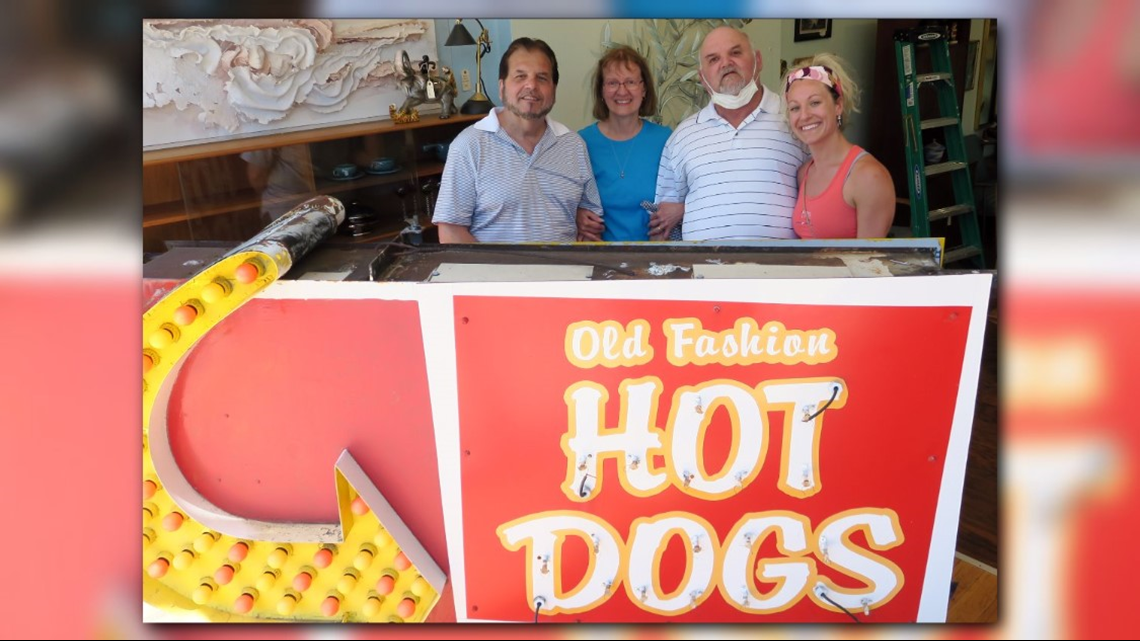 Iconic Old Fashion Hot Dogs sign finds new home at neighboring shop ...