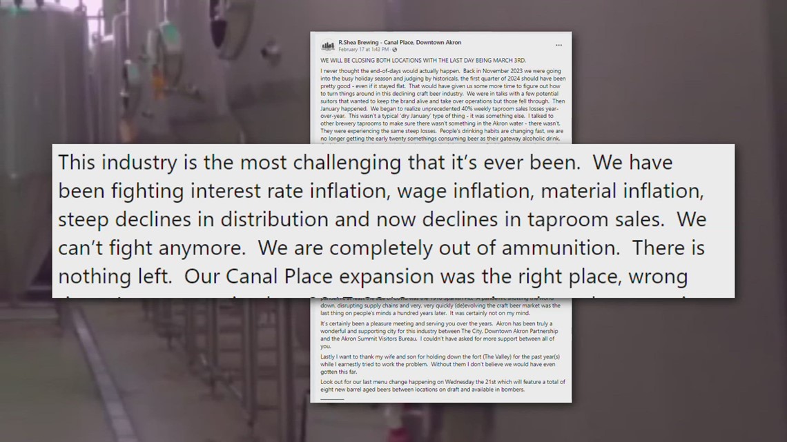 R. Shea Brewing in Akron to close both locations in March | wkyc.com