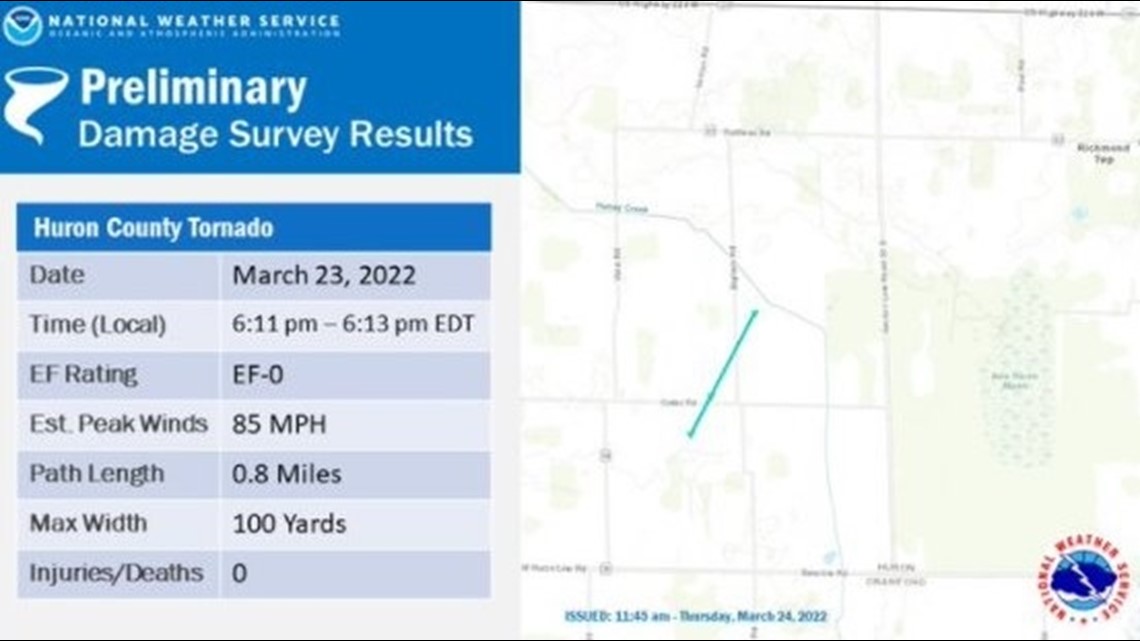 NWS reports tornado touchdown in Huron County | wkyc.com