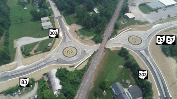 SR 83 and SR 303 double roundabout opens in Lorain County | wkyc.com