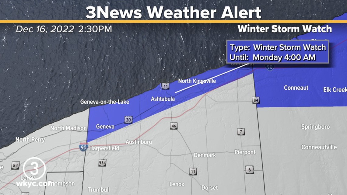 Winter Storm Watch in effect for Ashtabula Lakeside | wkyc.com