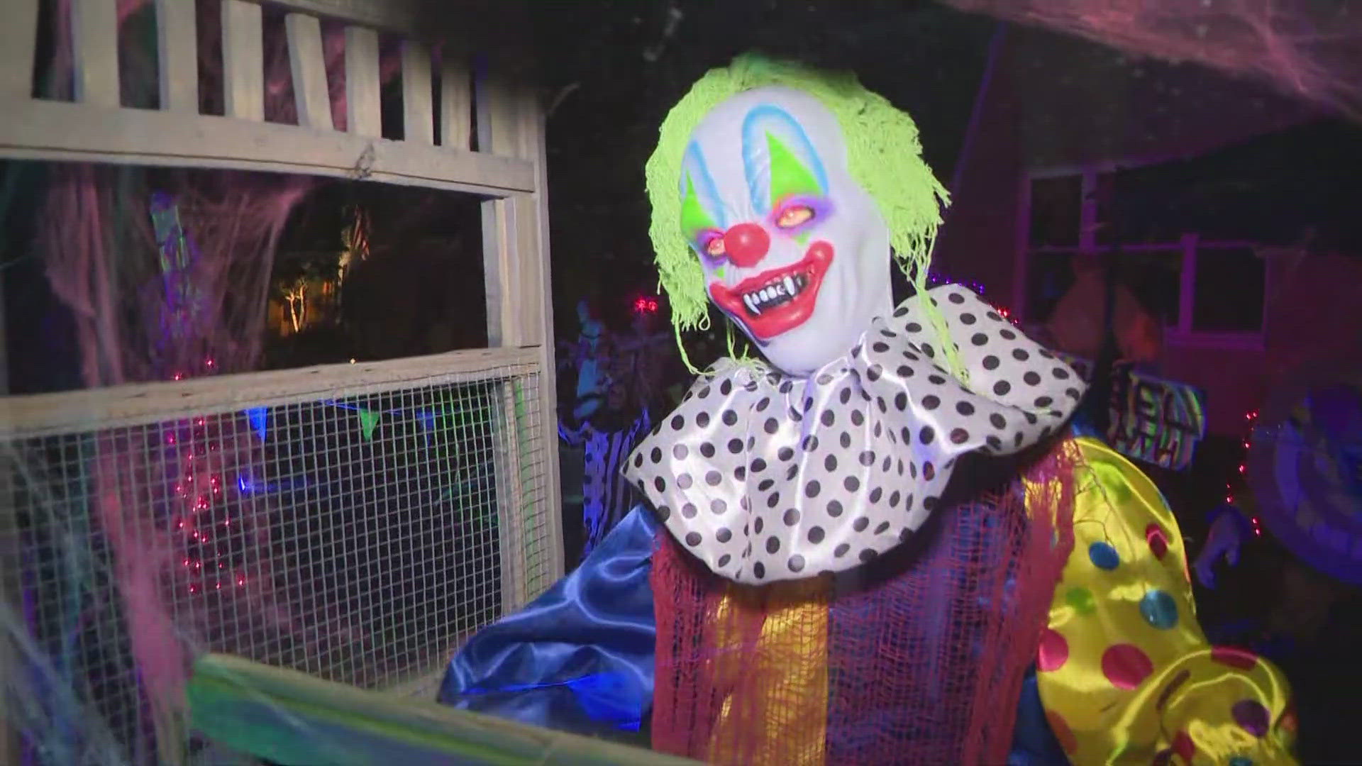 Creepy clowns amid spooky Halloween display in South Euclid | wkyc.com