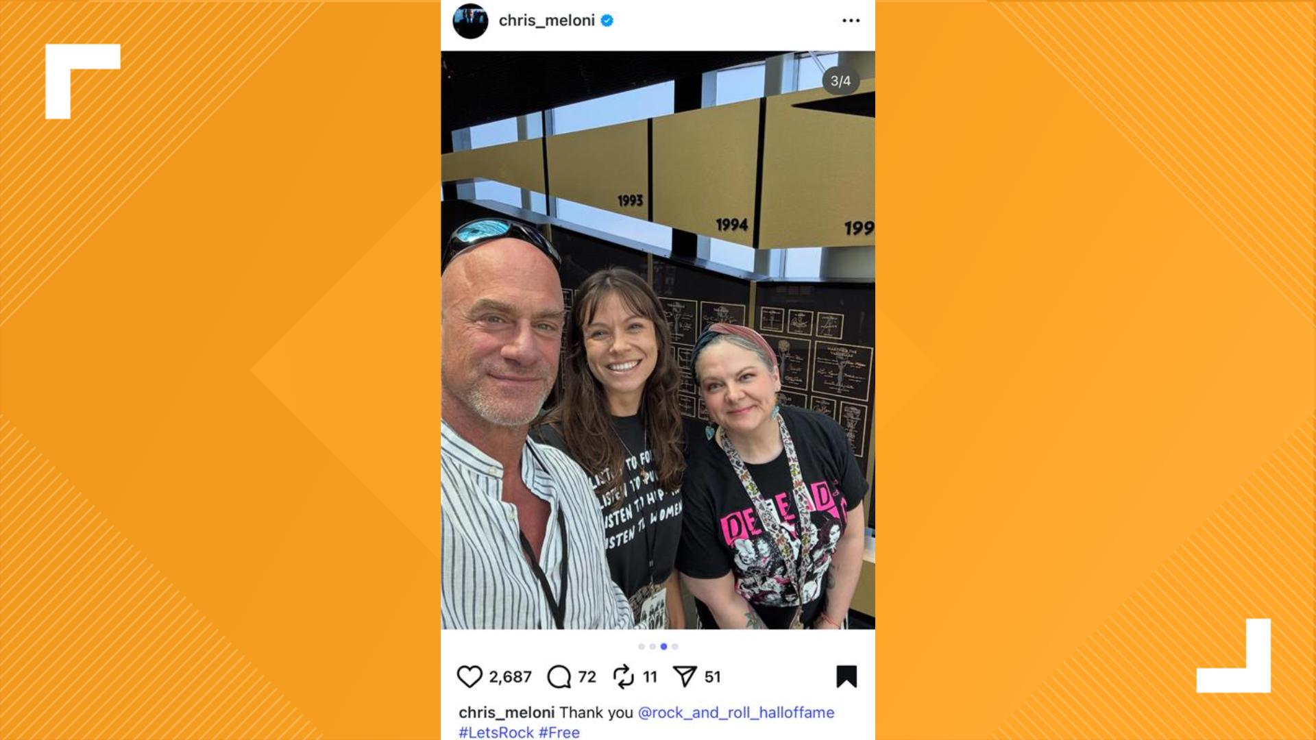Christopher Meloni shouts out Rock & Roll Hall of Fame on visit to ...