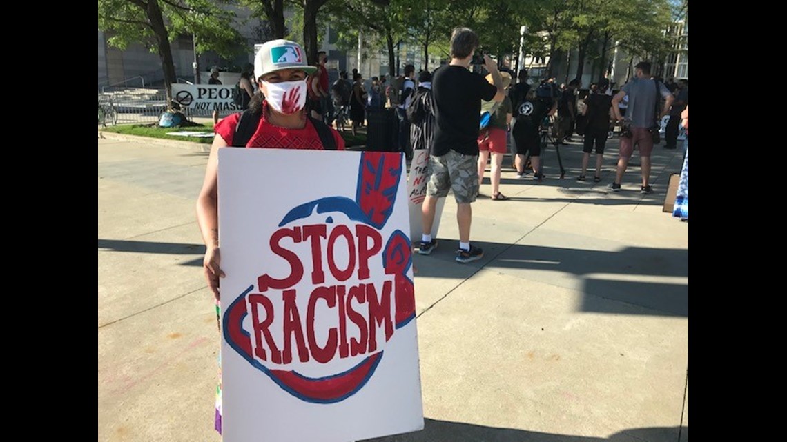Protests over Cleveland Indians' name take place ahead of opener | wkyc.com