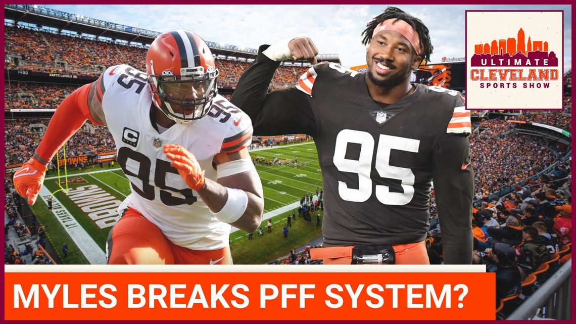 Myles Garrett DESTROYS PFF's grading system after dominating in the Browns win over the Colts ...