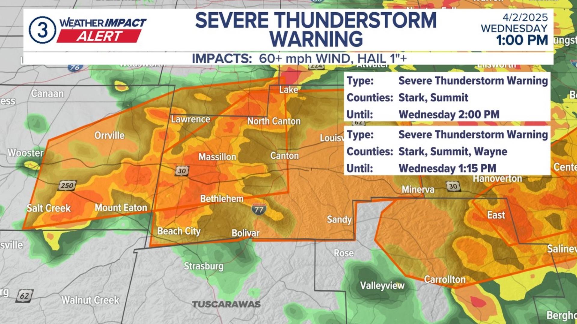 Severe Thunderstorm Warning issued for portion of Richland County ...