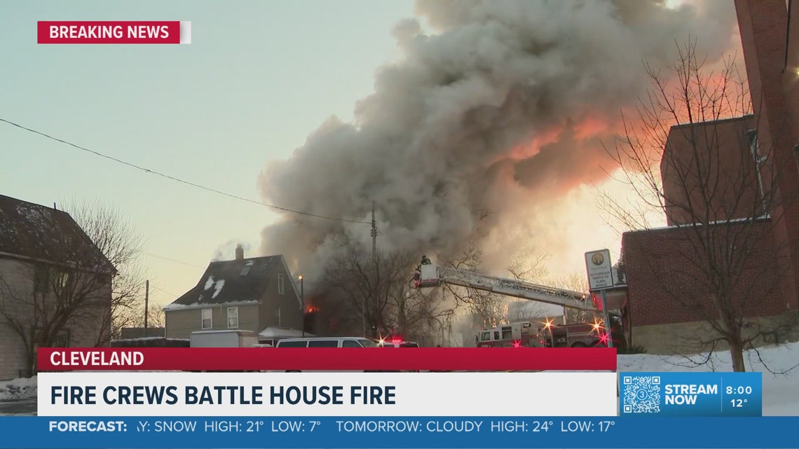 Crews battle house fire in Cleveland's Tremont neighborhood | wkyc.com