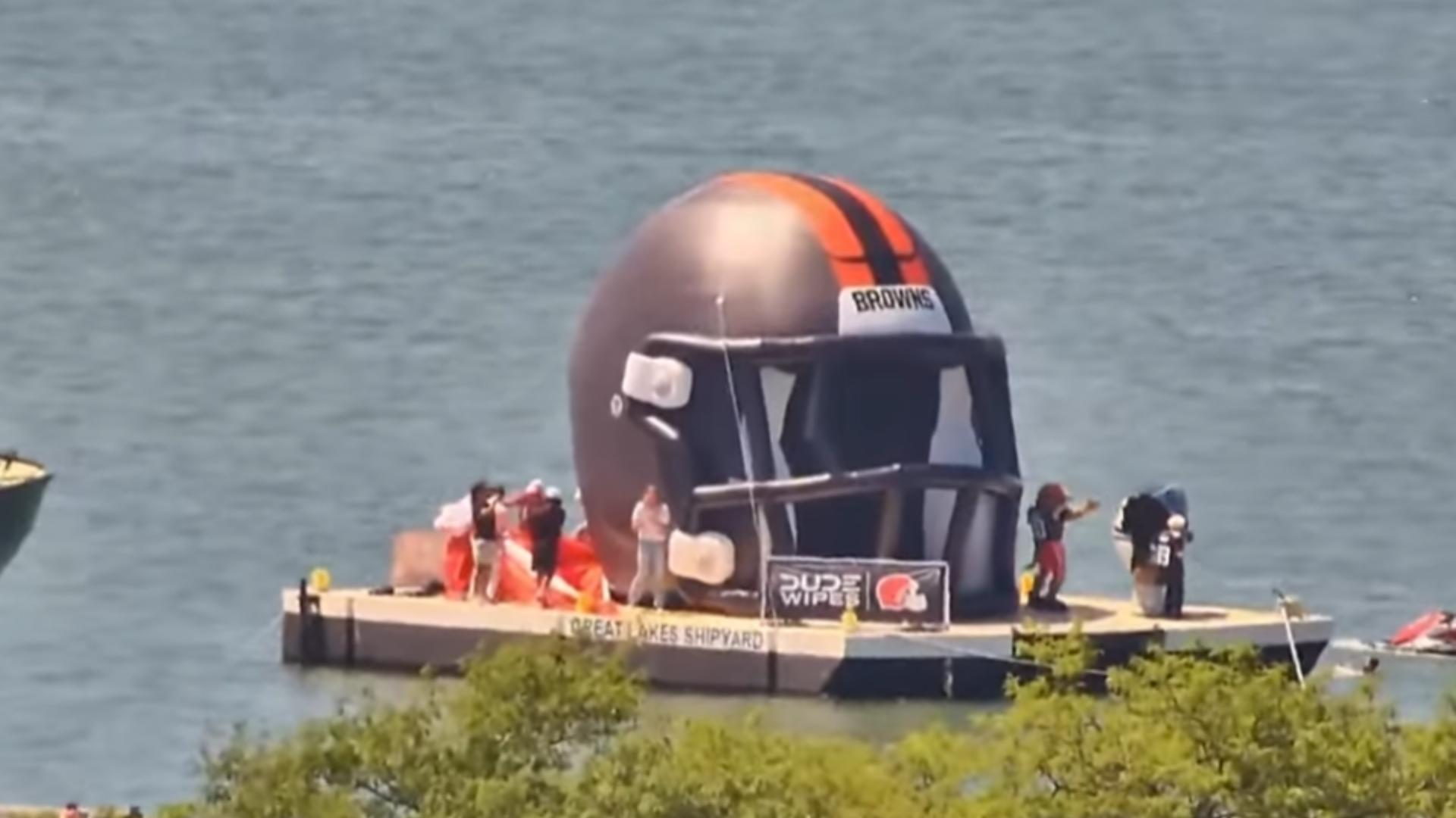 Cleveland Browns' new helmet teased with object floating on Lake Erie ...