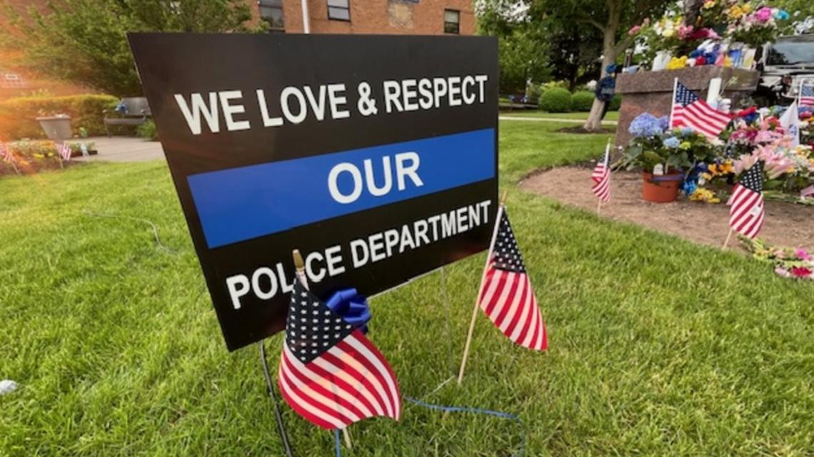 Rainbow appears at Euclid memorial for late officer Jacob Derbin | wkyc.com