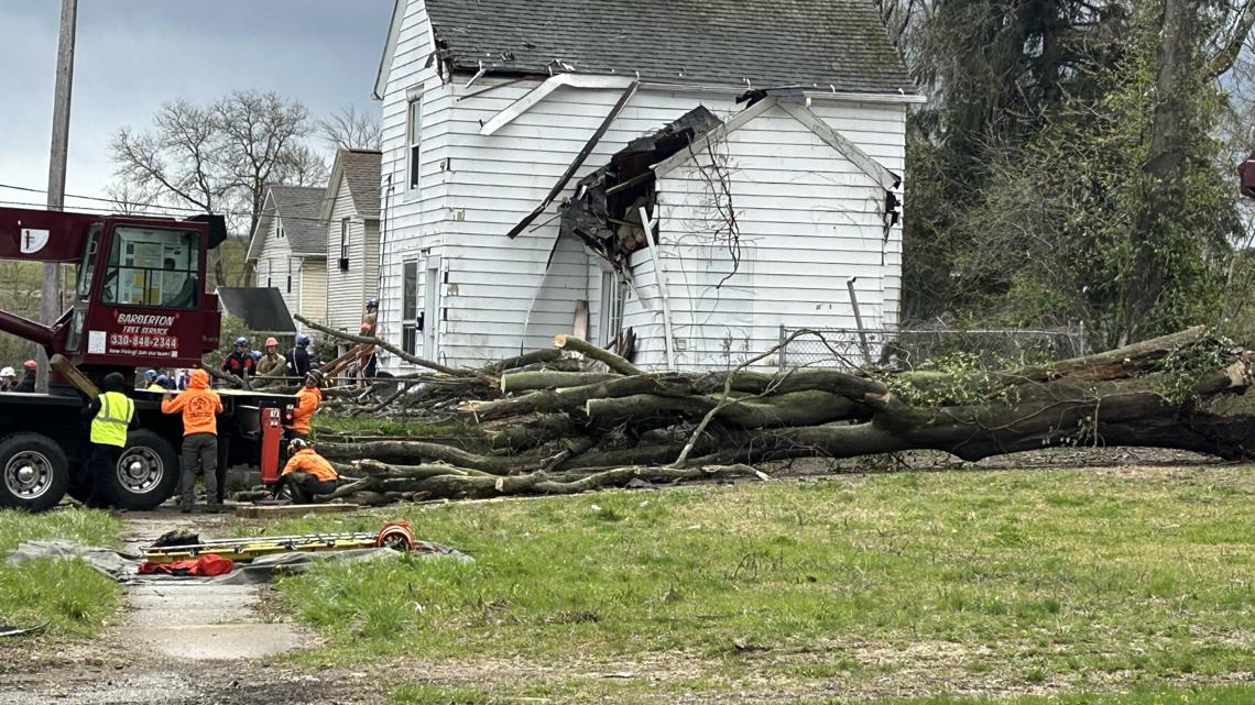 Tree falls on Barberton house, 1 confirmed dead | wkyc.com