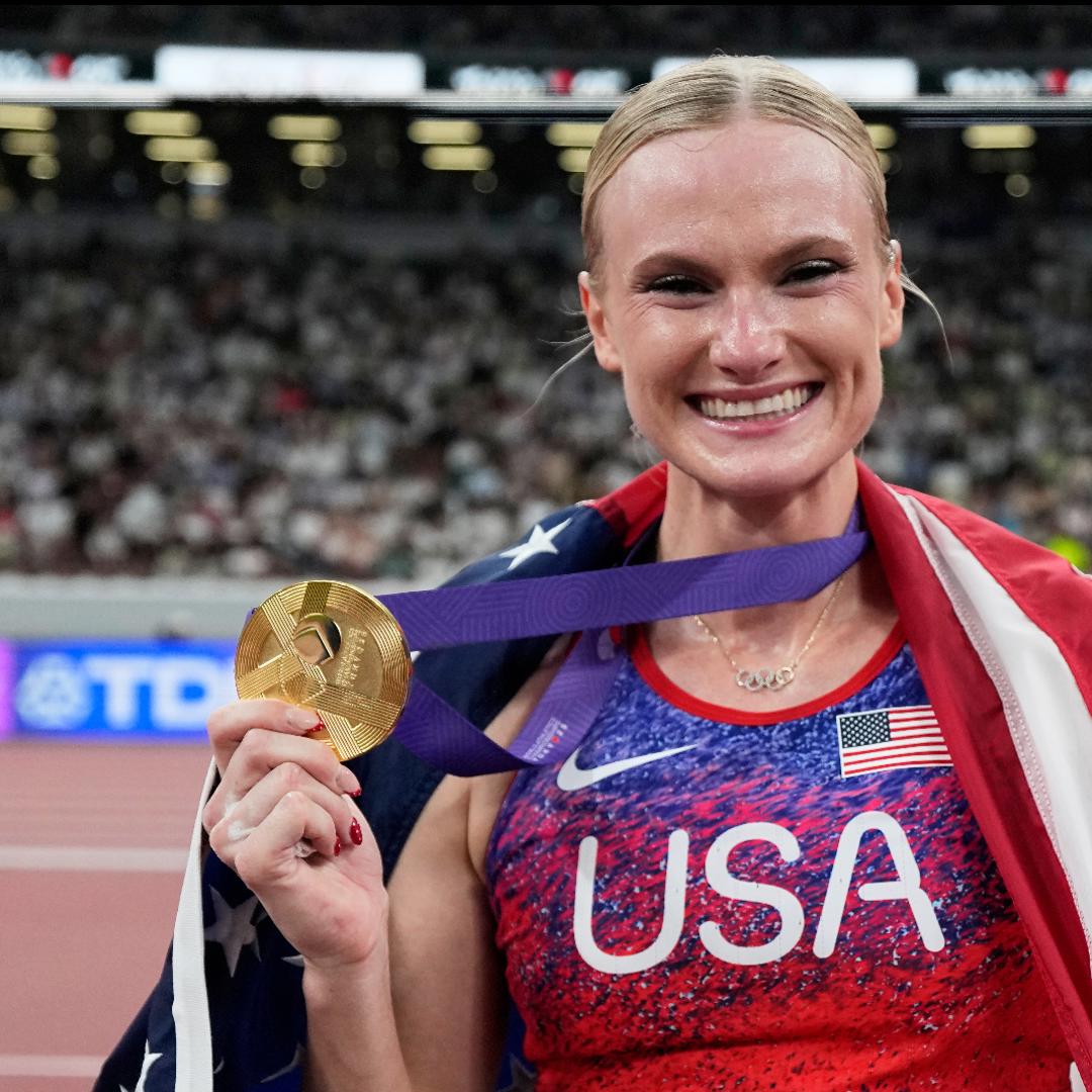 Olmsted Falls native Katie Moon wins third straight world pole vault ...