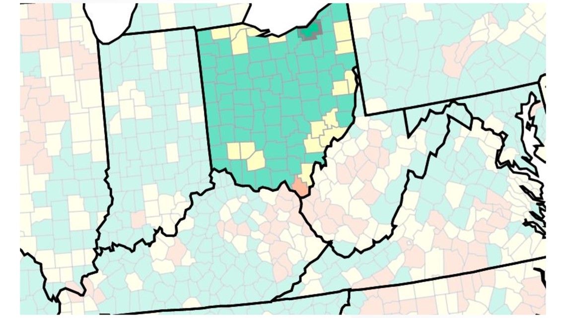Most of Northeast Ohio in CDC's low COVID-19 community level | wkyc.com