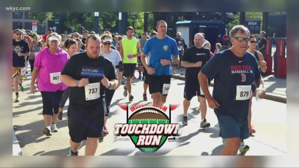 Hundreds gather at FirstEnergy Stadium for Touchdown Run | wkyc.com