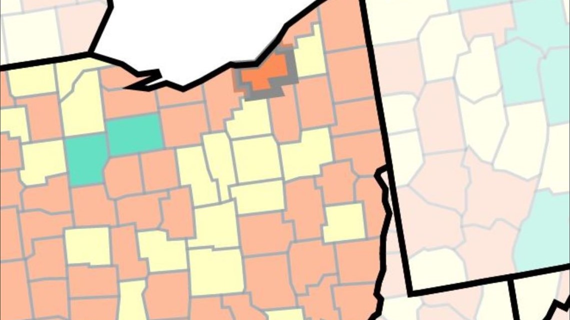 Several NE Ohio counties in CDC's high COVID community level | wkyc.com