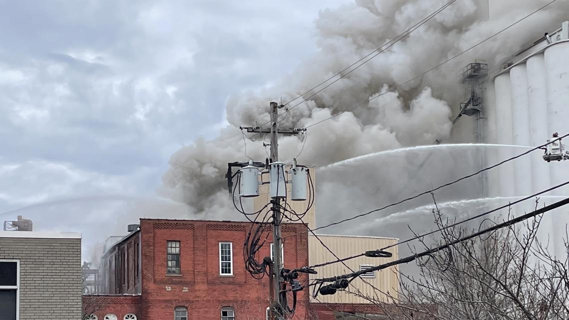 Large fire burns at Kent mill | wkyc.com