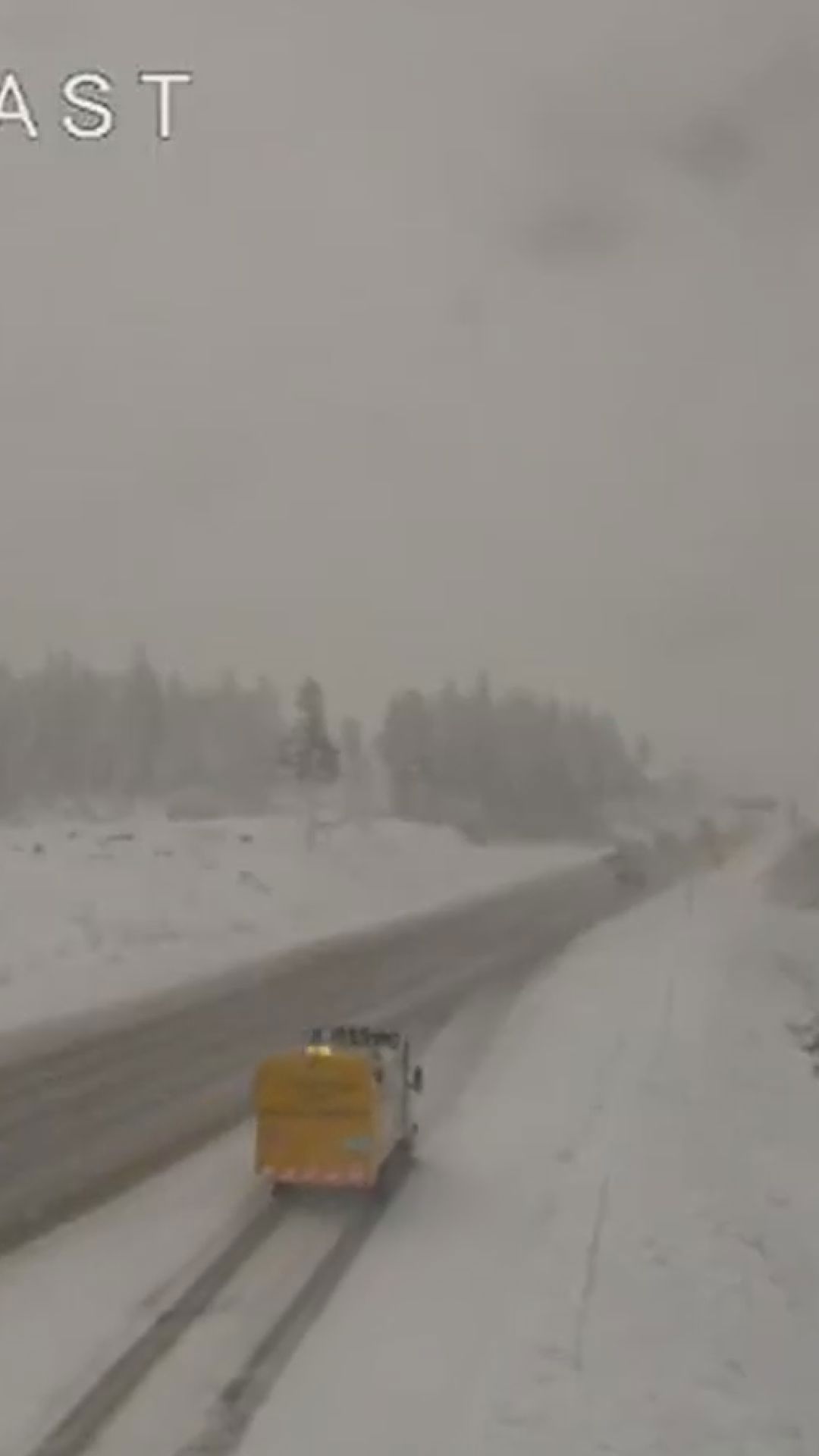Snowy conditions at Donner Summit Mountain Pass in California | wkyc.com