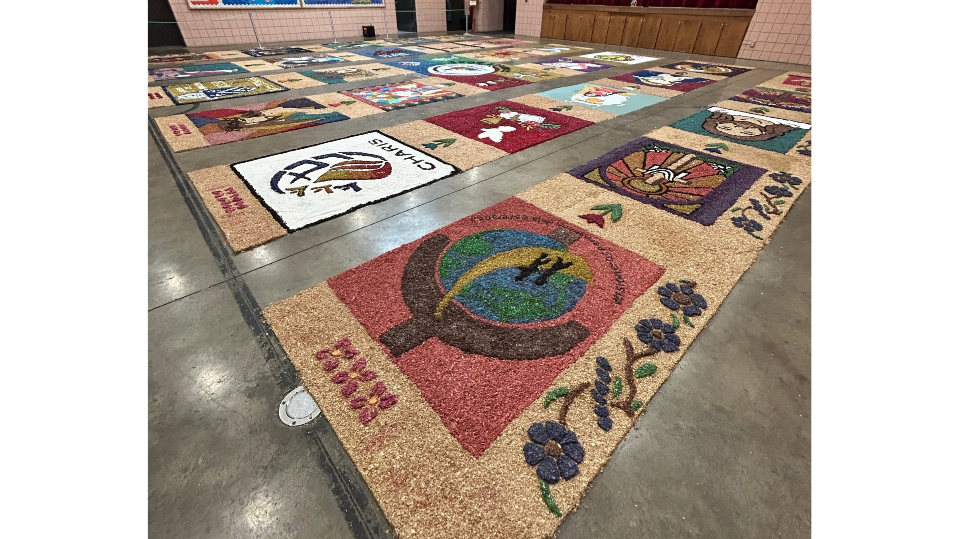 Holy Week sawdust rug tradition continues La Sagrada Familia Parish in ...