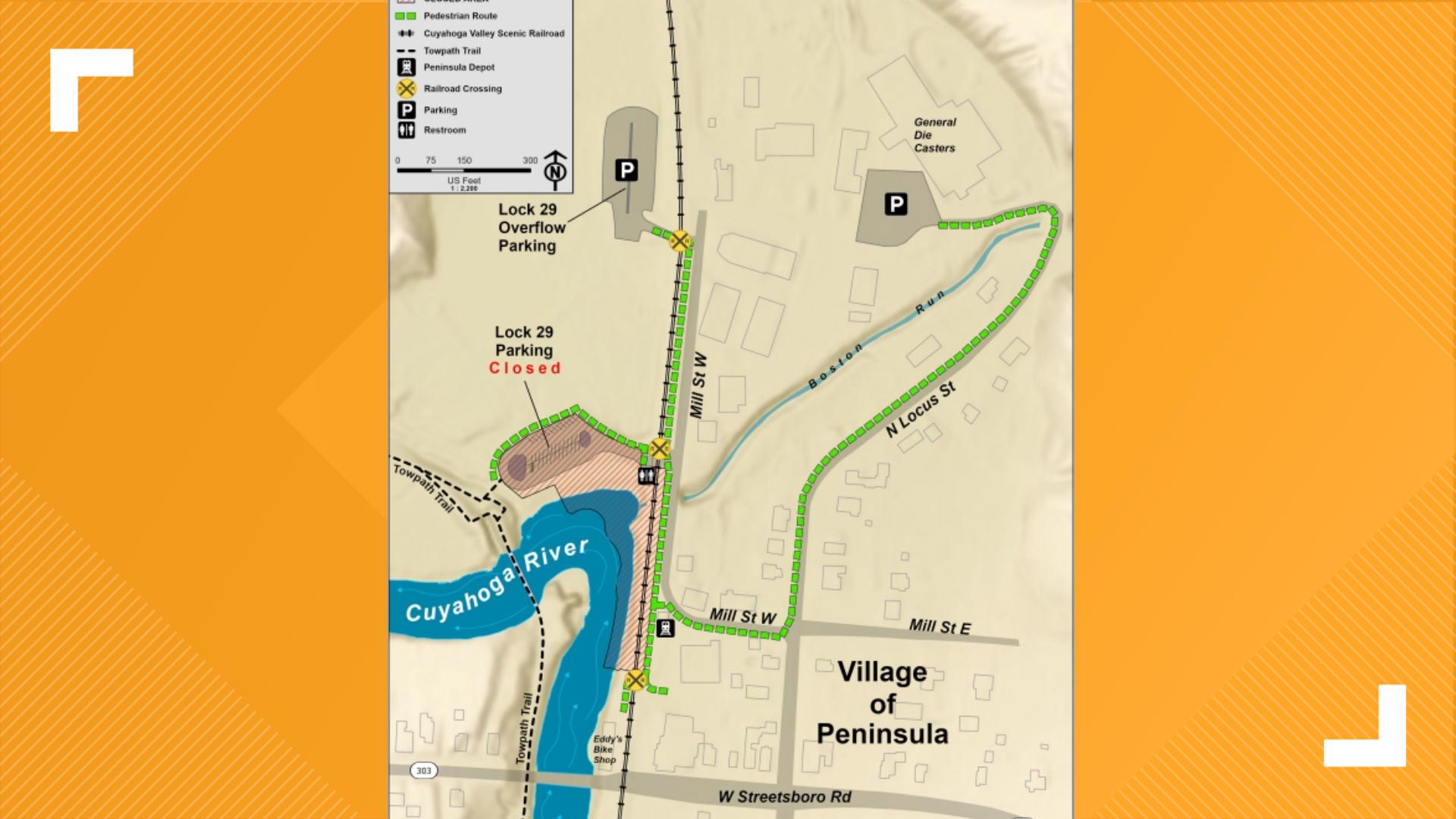 Cuyahoga Valley National Park to close Lock 29 area in Peninsula | wkyc.com