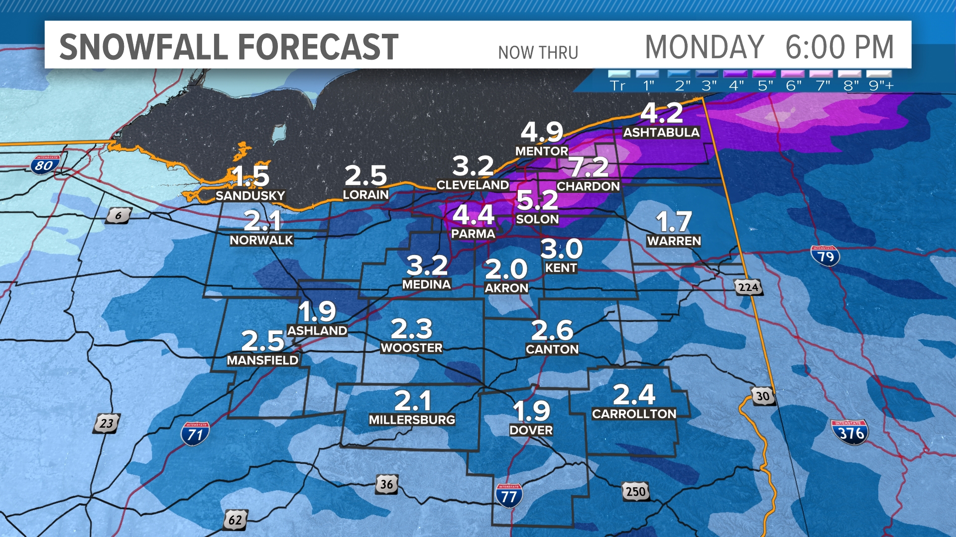 Live updates: Heavy snow impacts Northeast Ohio | wkyc.com