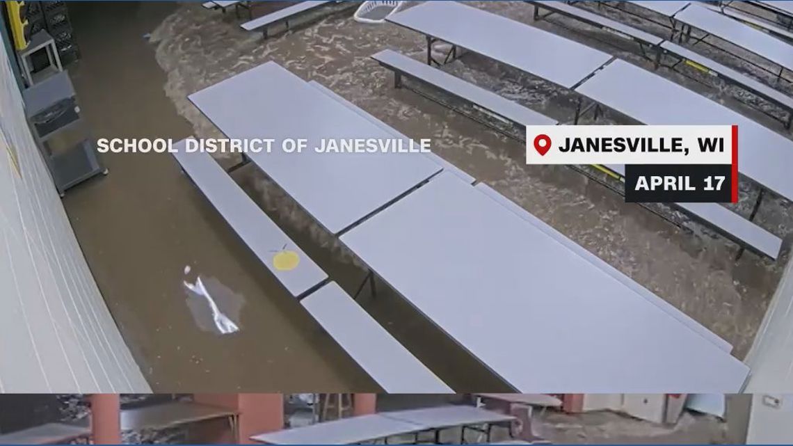 Floodwaters surge into Wisconsin elementary school | wkyc.com