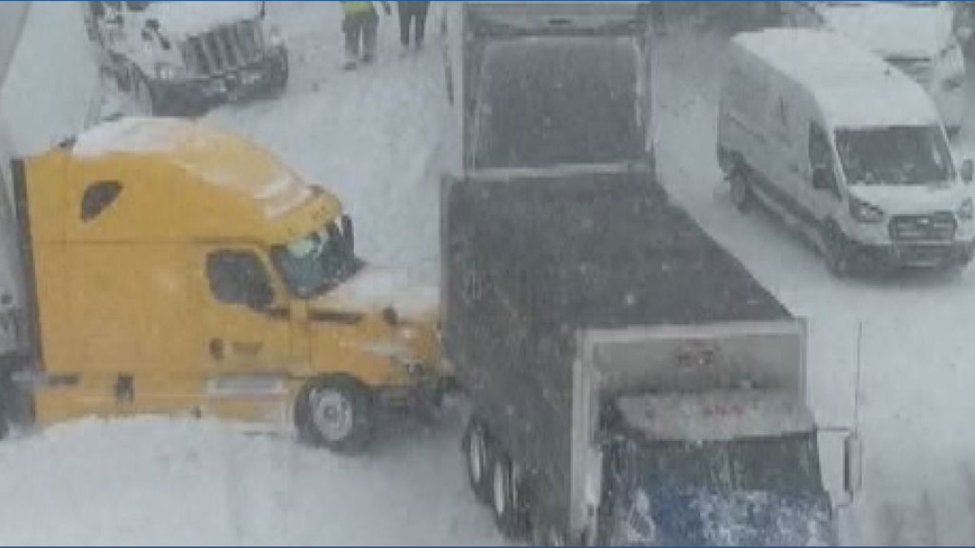 100-car pileup on Michigan highway during dangerous snowy conditions on ...