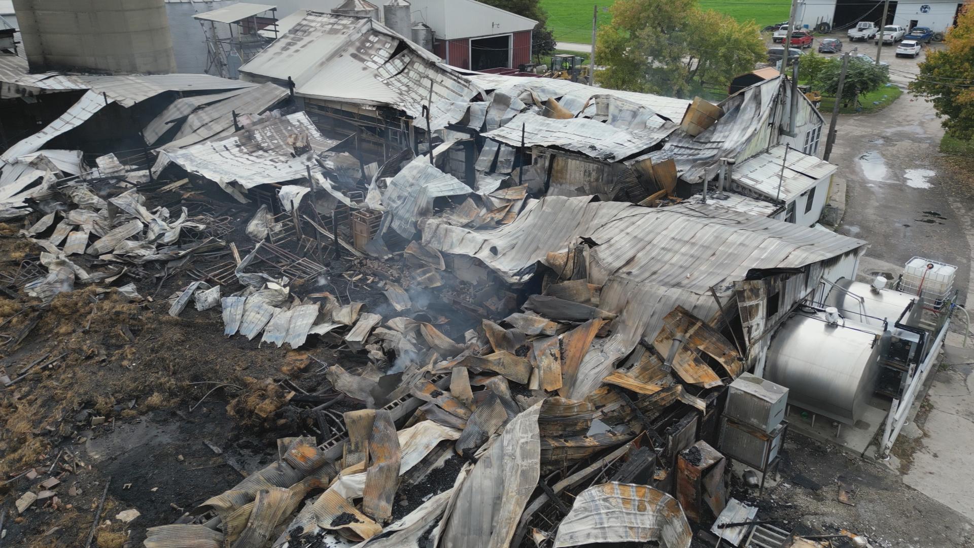 Fire at Comp Dairy Farm in Ashtabula County kills multiple cows | wkyc.com