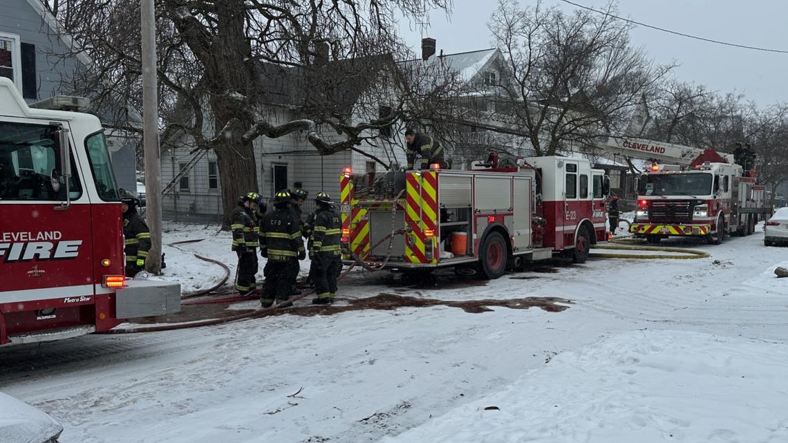 Crews respond to house fire on Larnder Avenue in Cleveland | wkyc.com