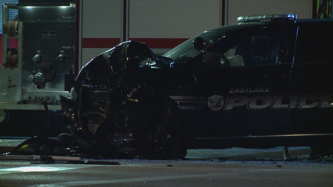 Eastlake police cruiser crashes on way to accidental shooting | wkyc.com