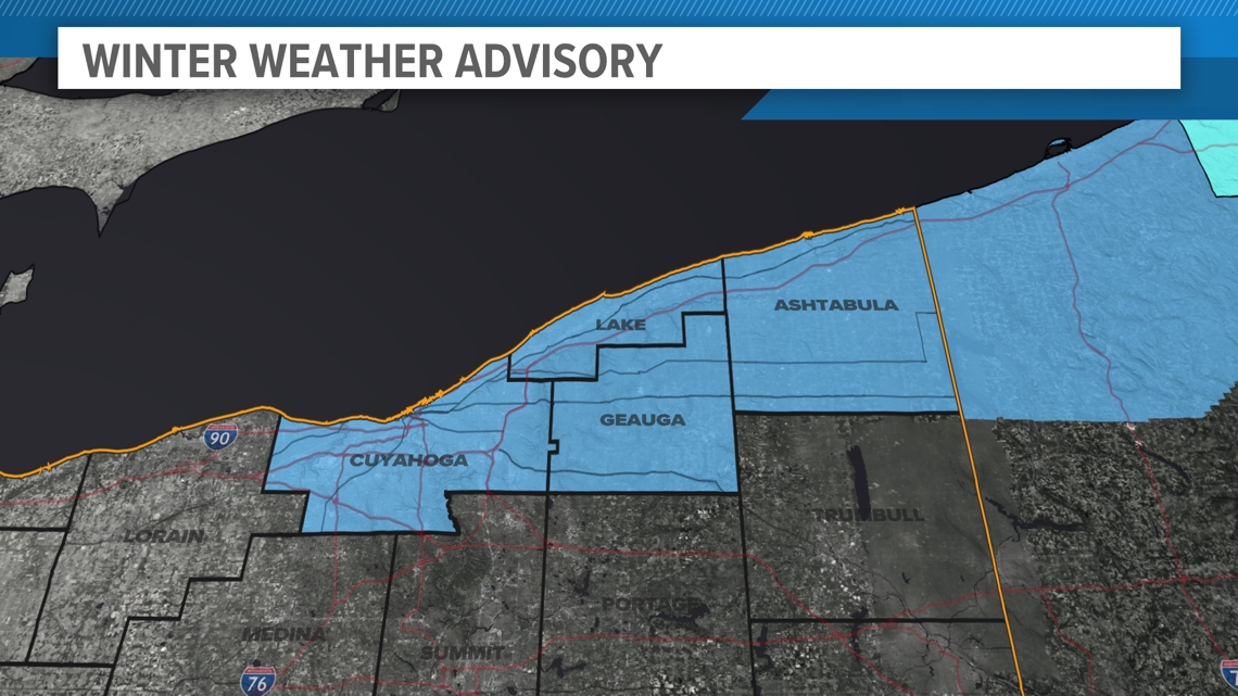 Winter Weather Advisory in Ashtabula, Cuyahoga, Geauga, Lake counties ...