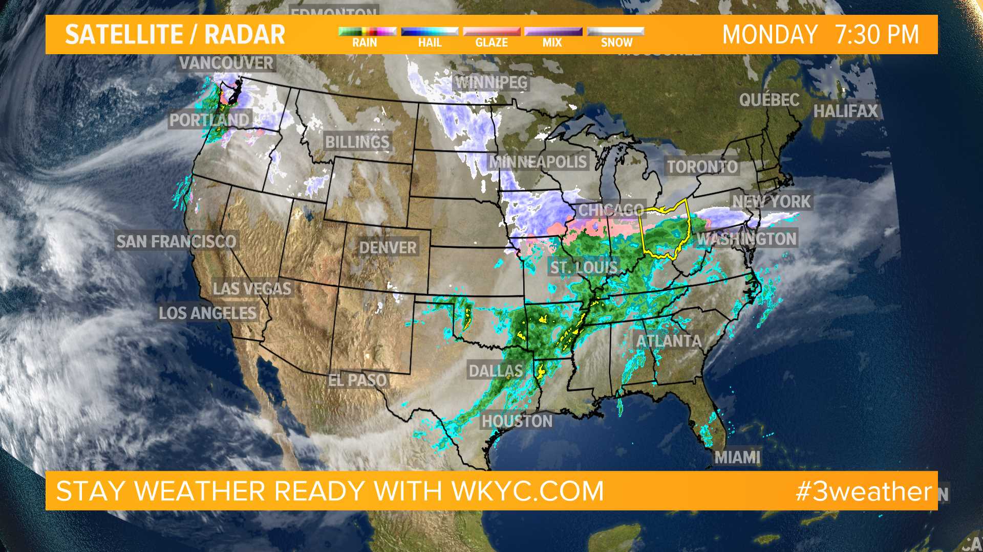 Weather across the nation on February 11, 2019 | wkyc.com