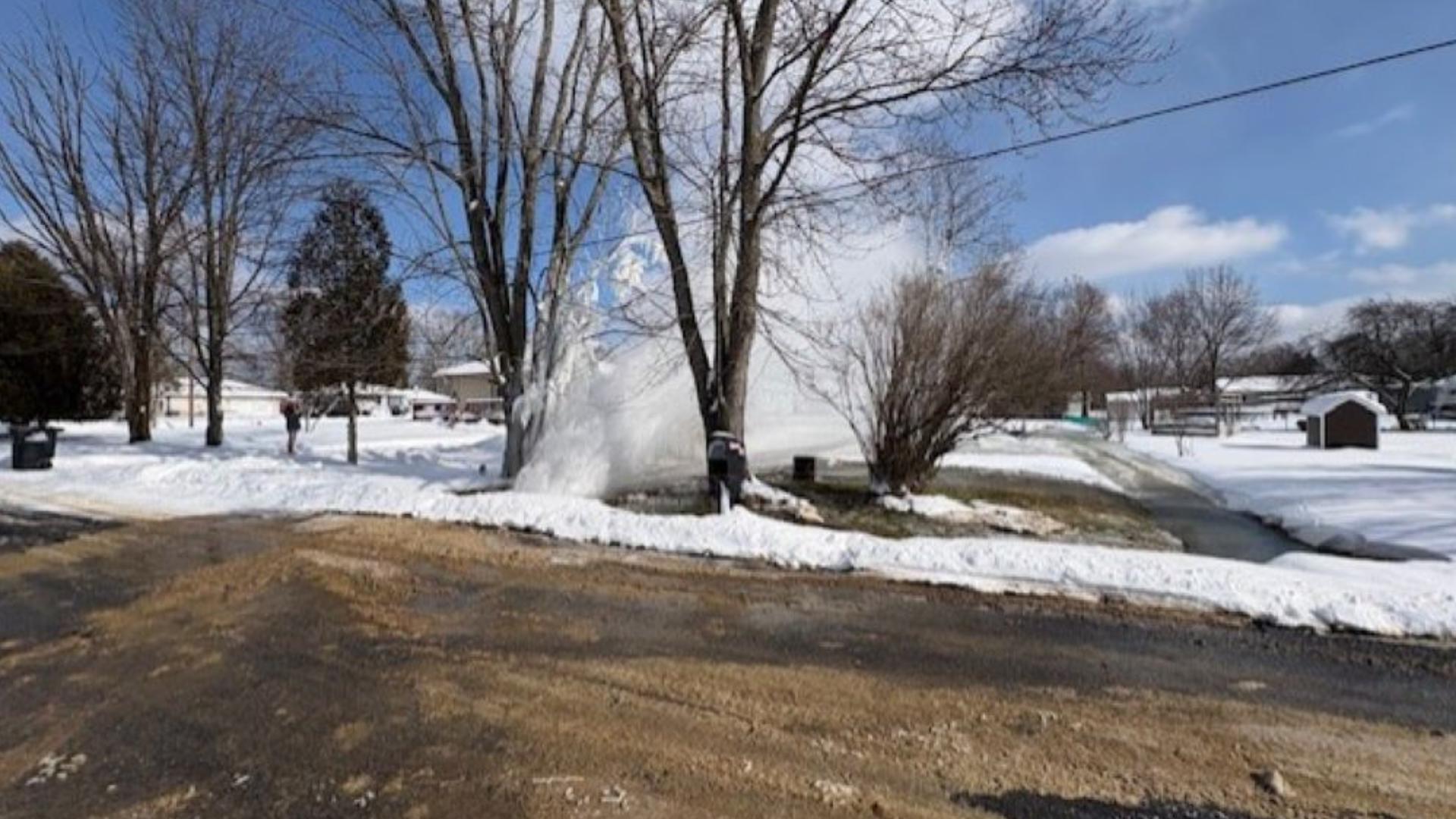 Water main break in Brunswick floods garage, closes Chargary Road ...