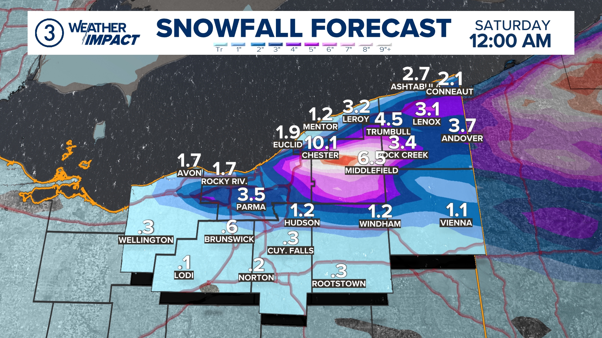The science behind 1-2 inch lake effect snowfall rates | wkyc.com