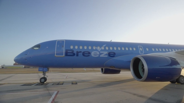 Breeze Airways begins new nonstop flights from Akron-Canton Airport to ...