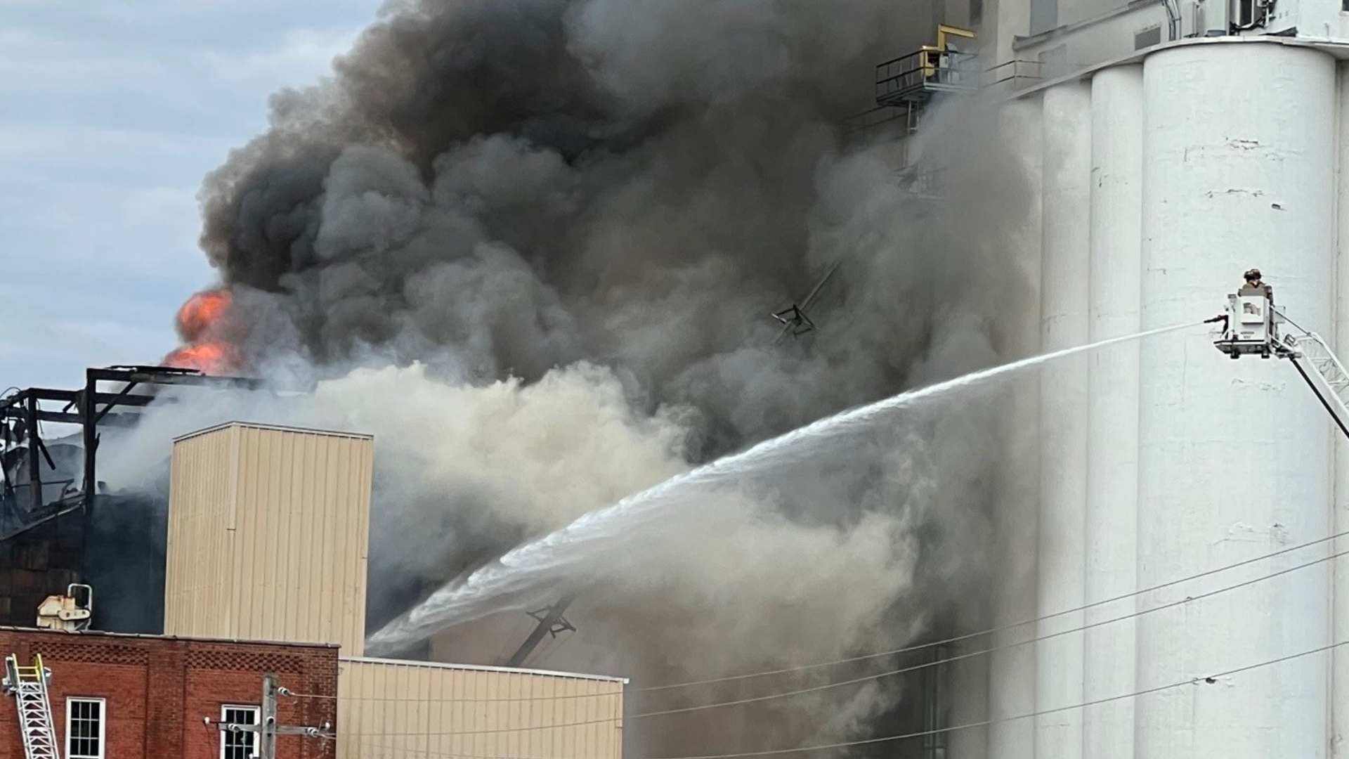 Large fire burns at Kent mill | wkyc.com