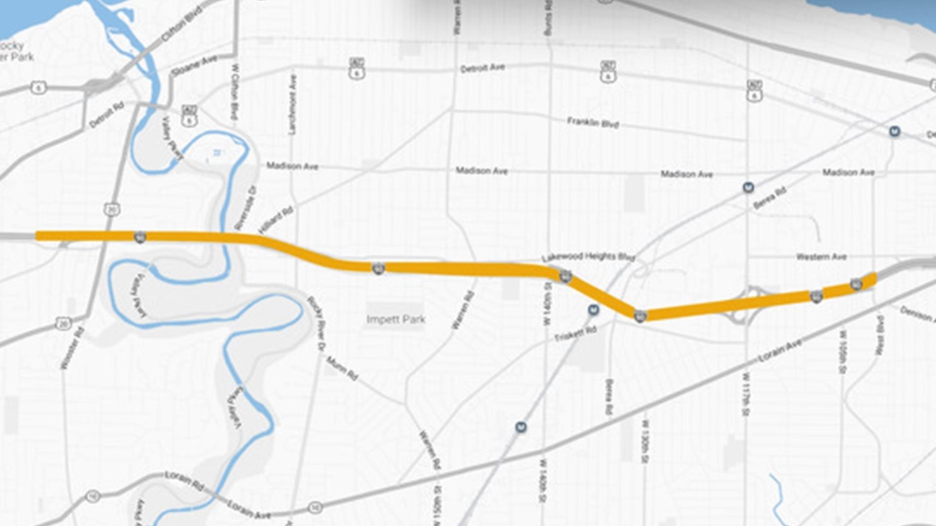 I-90 at West 117th Street: Lane reductions and ramp closure begins Oct ...