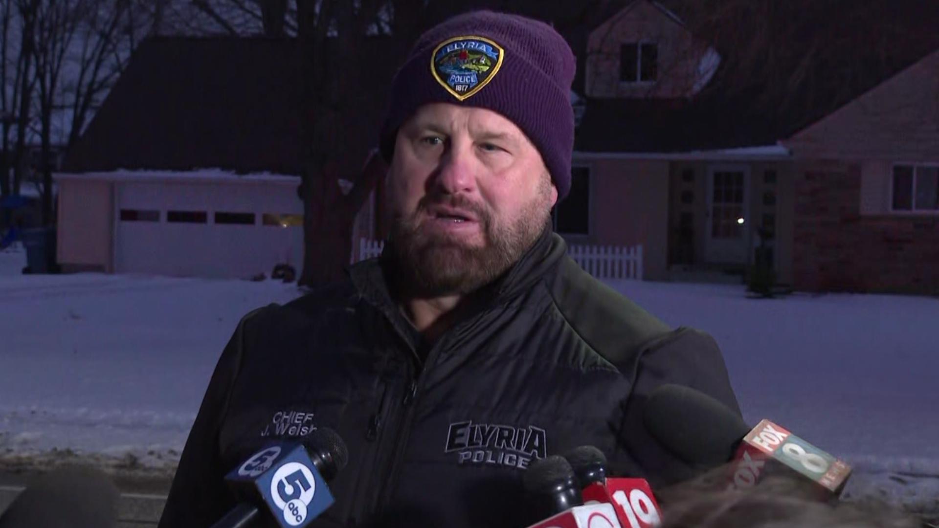 Elyria Police Chief James Welsh holds press conference after officer ...